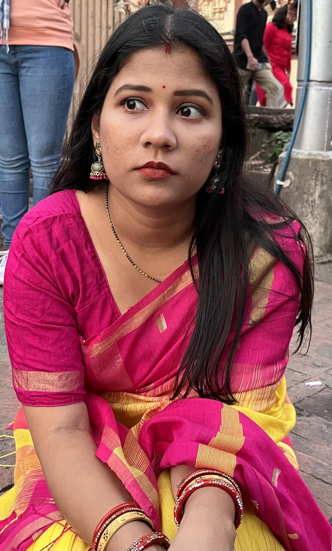 OISHANI SAREE GHOR Women's Cotton Traditional Bengal Ikkat Handloom ...