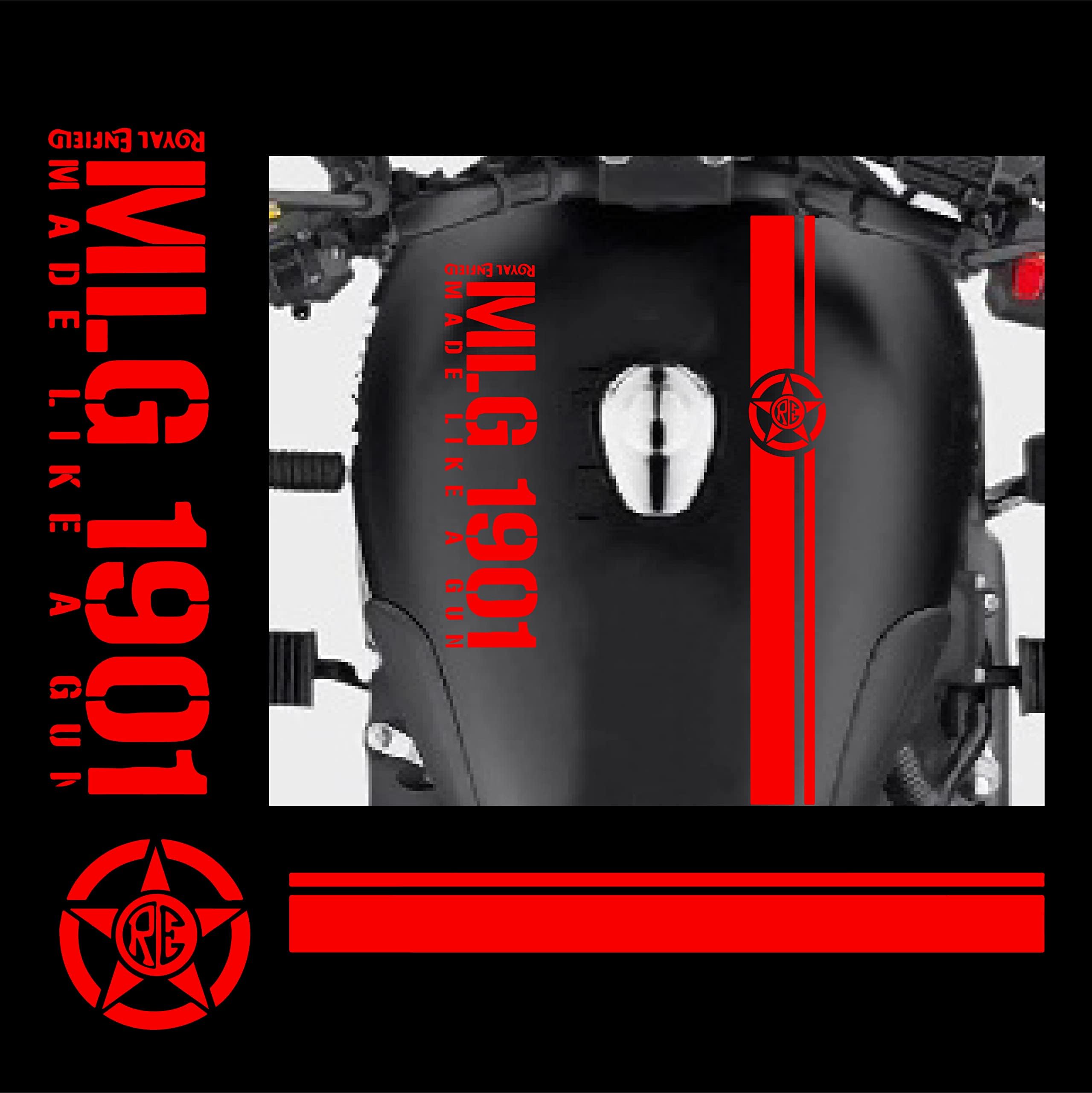 ISEE 360 PVC Made Like a Gun Decal Sticker Compatible for Royal Enfield ...