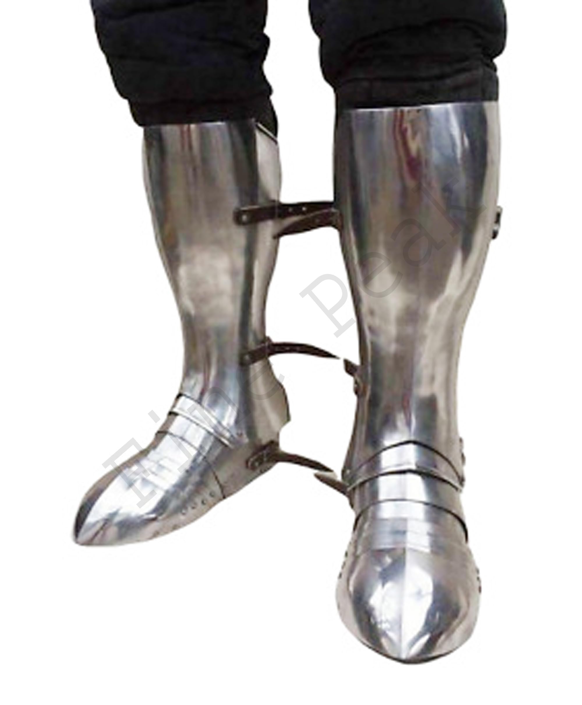 Amazon.com: Fine Peak Medieval Larp Armor Pair Of Leg Greaves Knight ...