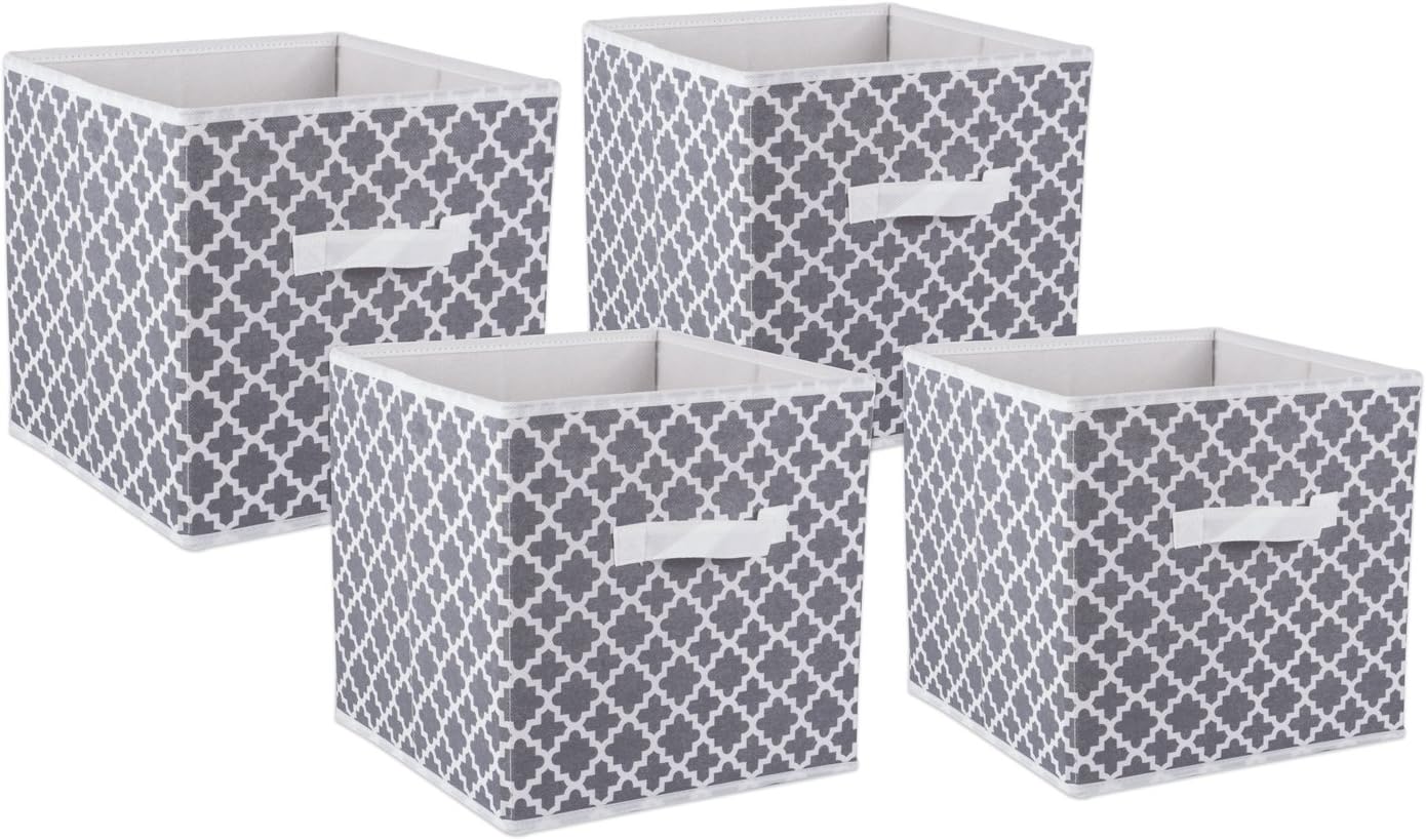 Amazon.com - DII Non Woven Polyester Storage Bin, Lattice, Gray, Small ...