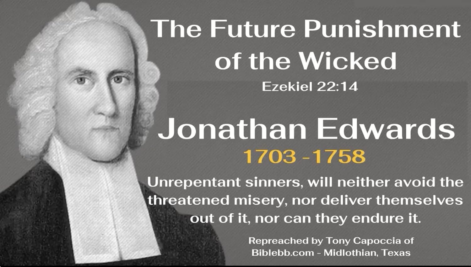 Jonathan Edwards - JE-003 The Future Punishment of the Wicked - Audio ...