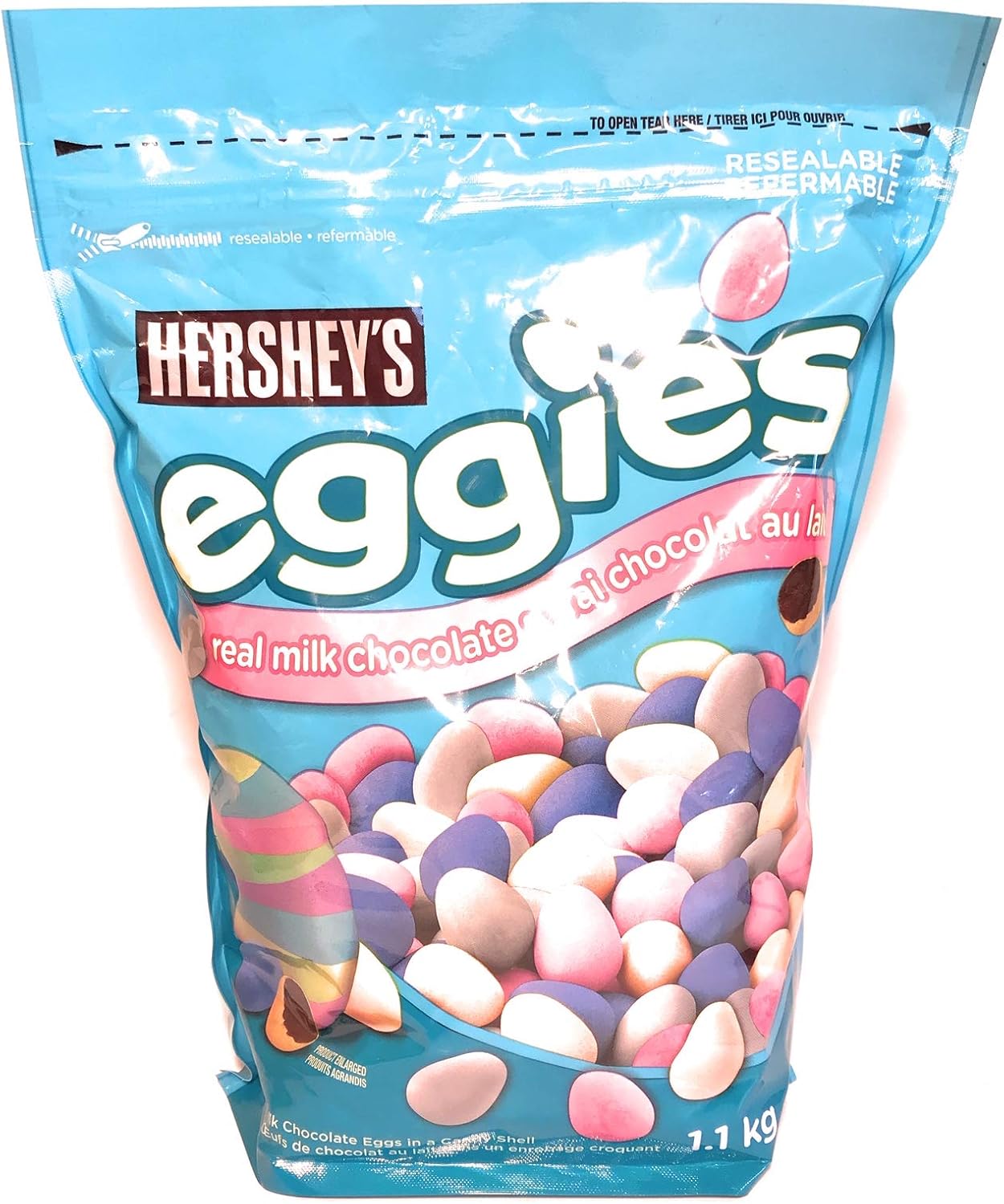 Hershey's Eggies Easter Chocolate Candy, 1.1 KG Resealable Bag