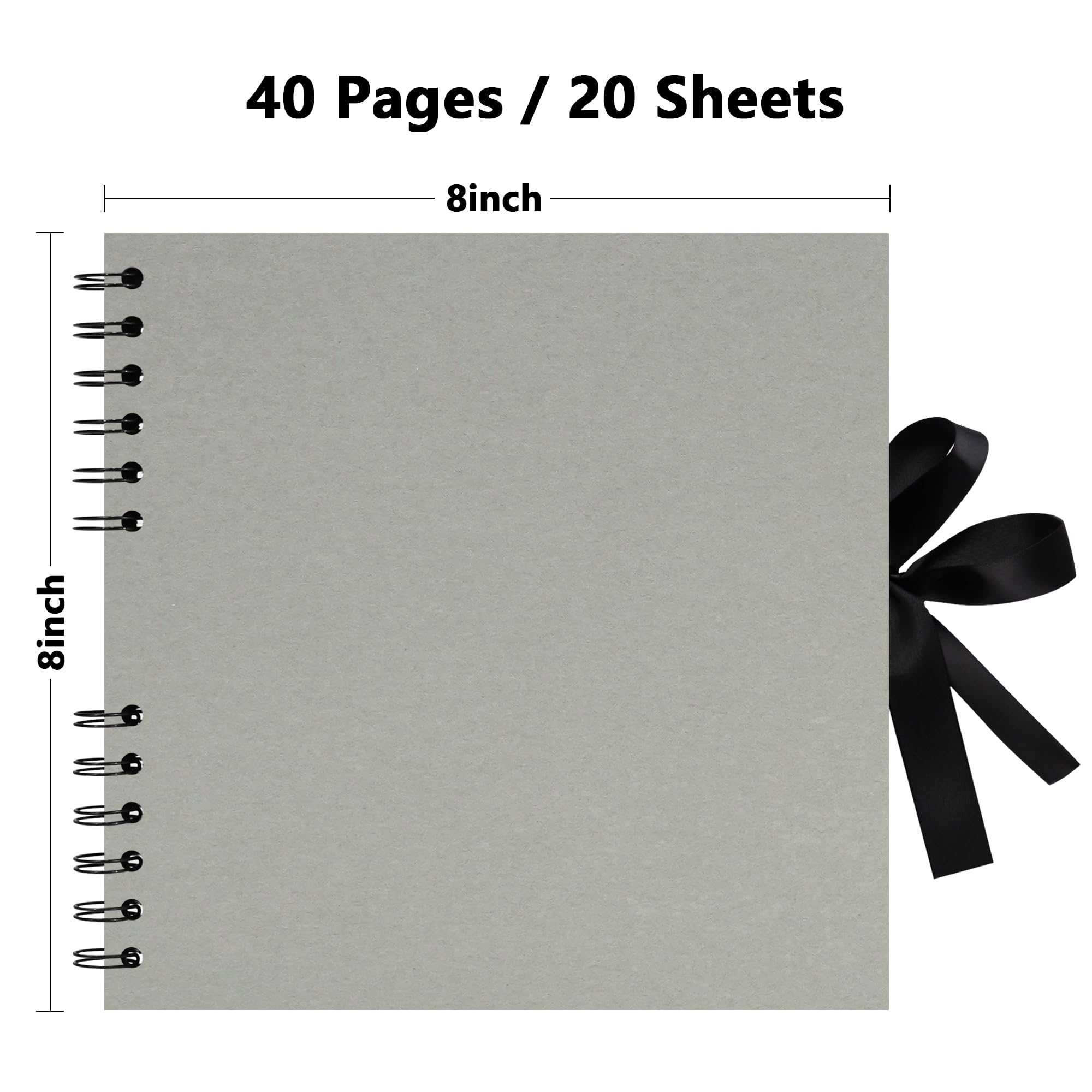 Snapklik.com : 8x8 Inch Scrapbook Album, Small Photo Album DIY ...