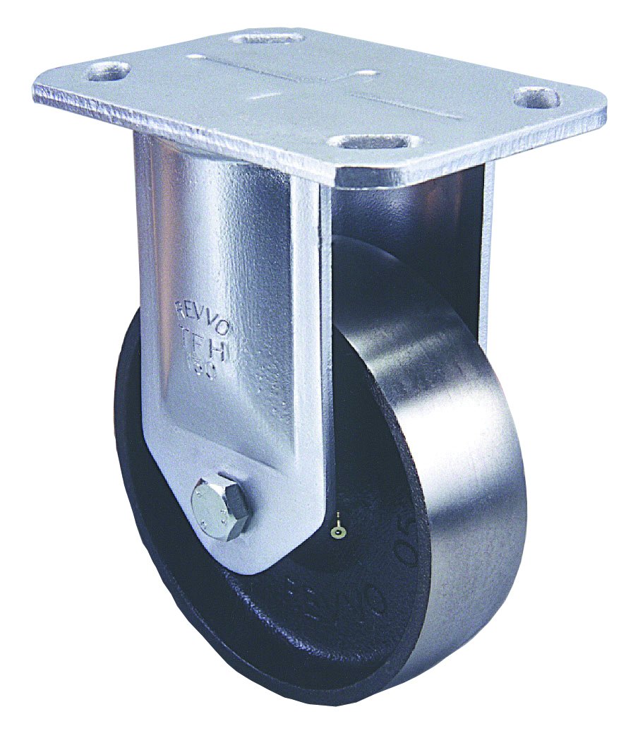 Revvo Caster TF5 150 CI15 6" Diameter Cast Iron Wheel Plate Caster, 7 ...