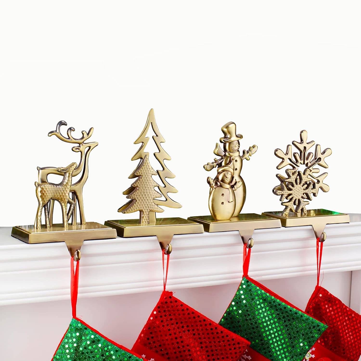 Christmas Decor Hangers Yuokwer Christmas Stocking Hangers Set Of 5 ...