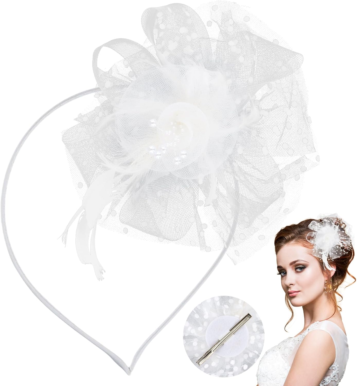 Amexo Fascinators for Weddings, Fascinators for Women Fascinator Hat ...