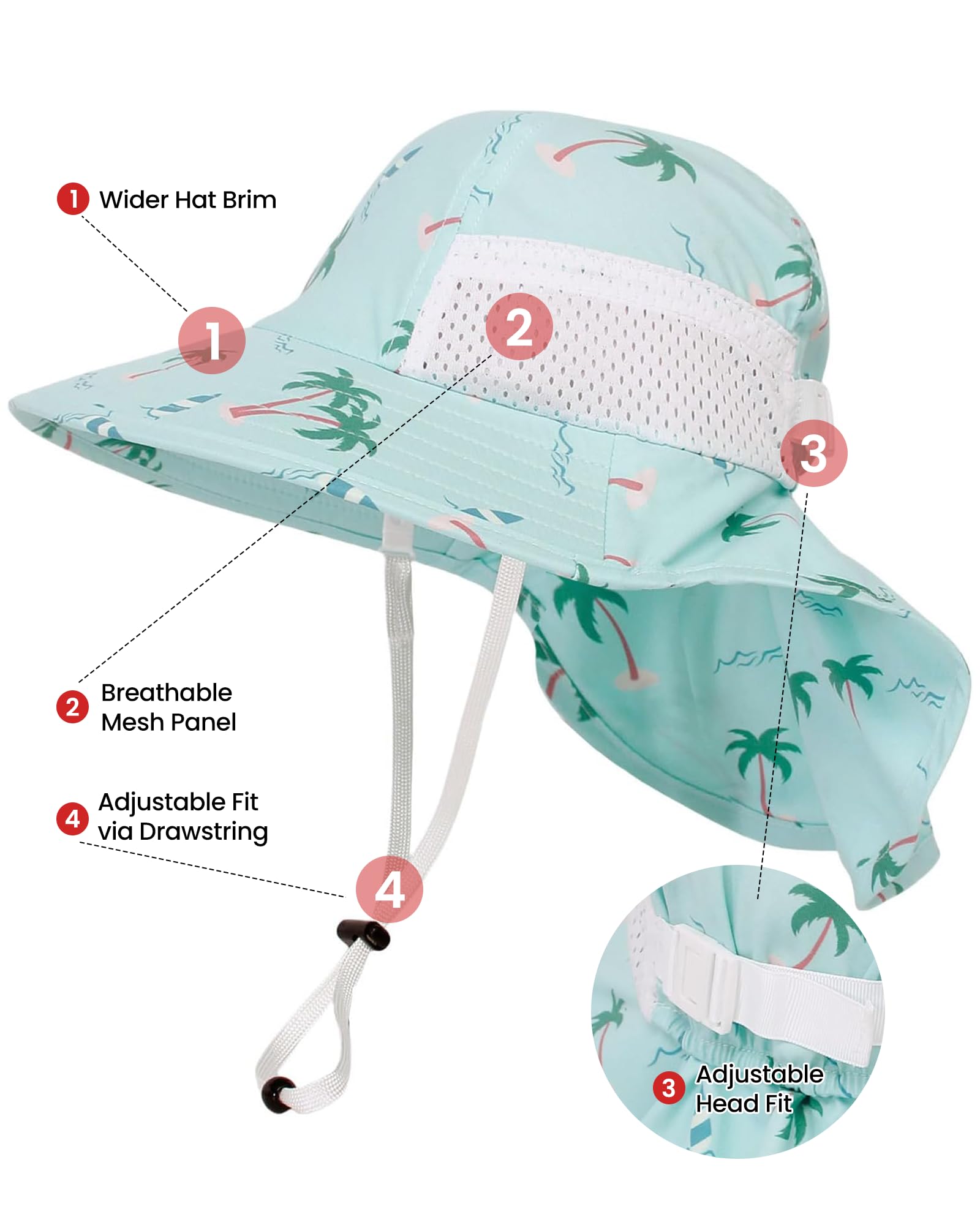 Snapklik.com : CHUNG Baby Sun Protection Hat Kids Summer Toddler ...