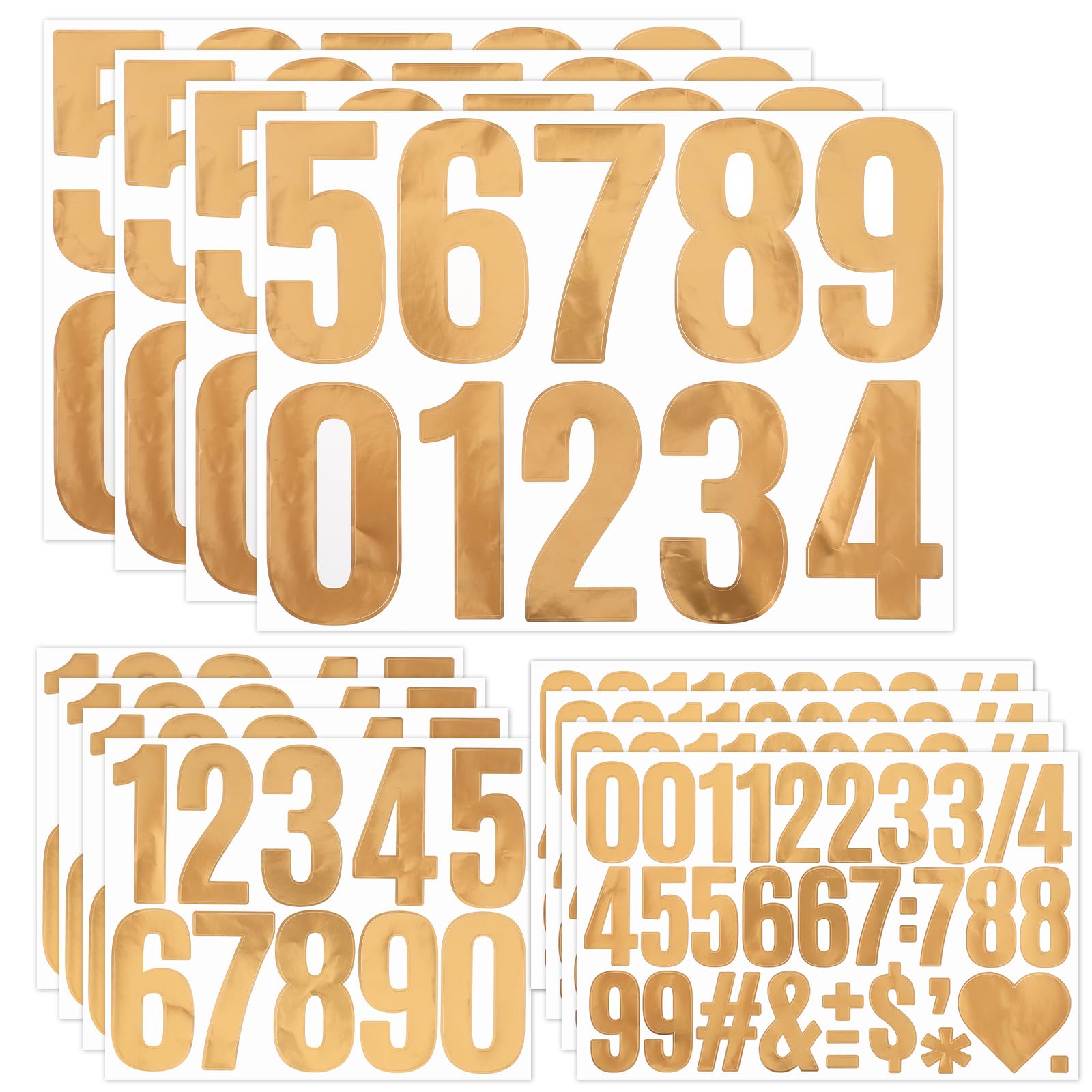 Amazon.com: 12 Sheets Gold Mailbox Numbers Sticker Self Adhesive ...