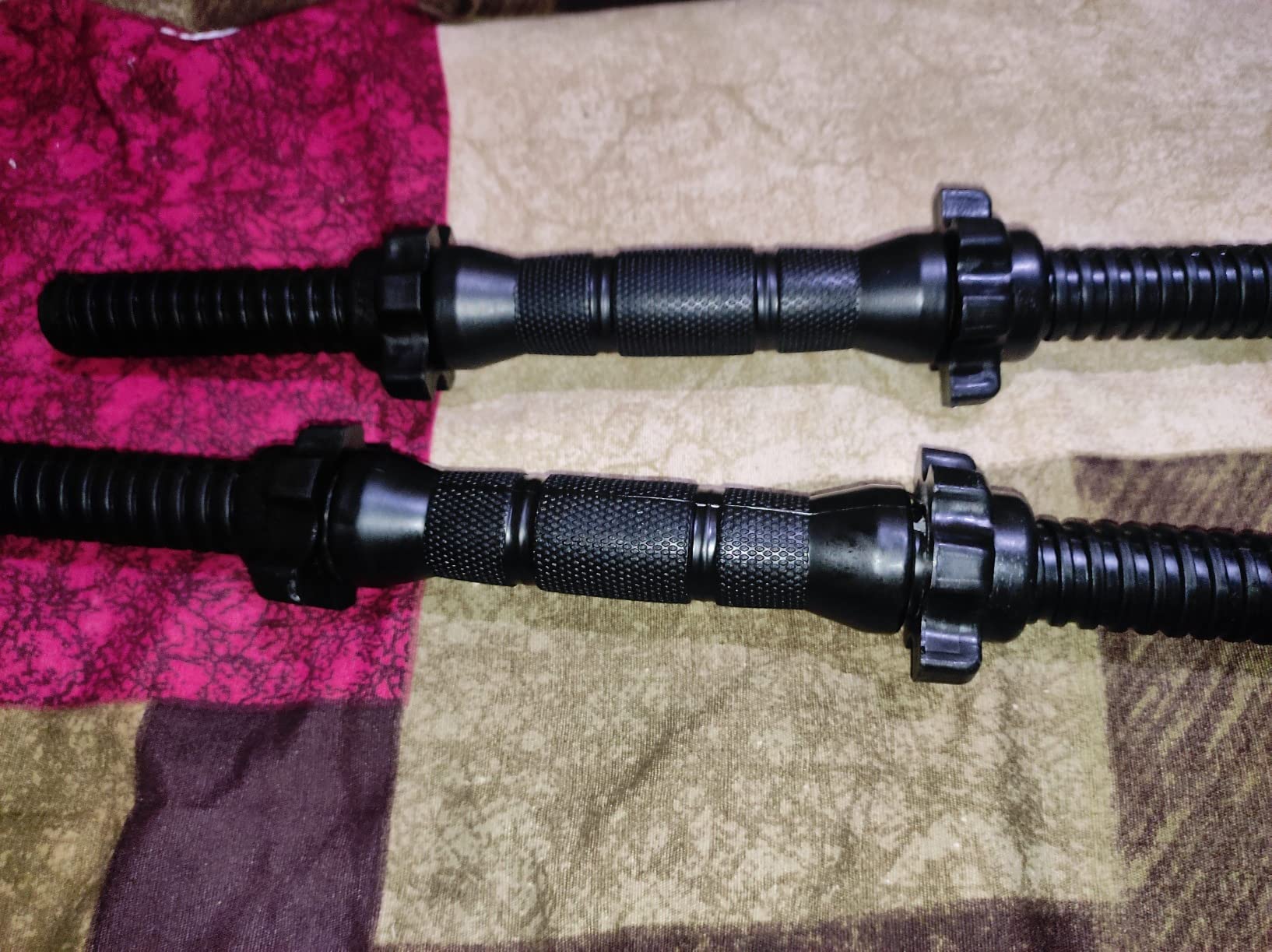 BODYFIT Home Gym Set, Gym Equipments, [8-100 kg], 3Feet Curl Rod + 4 ...