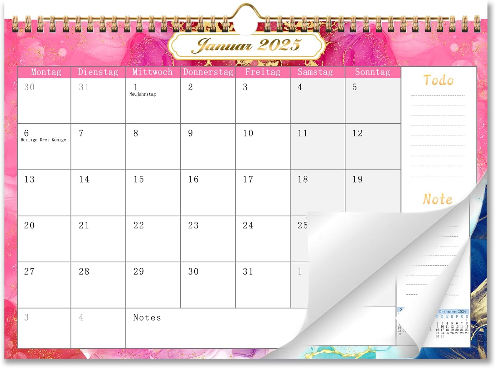 Benjia Kalender Wandkalender 2025-2026 Schuljahr A4, Jan 2025 bis Juli ...