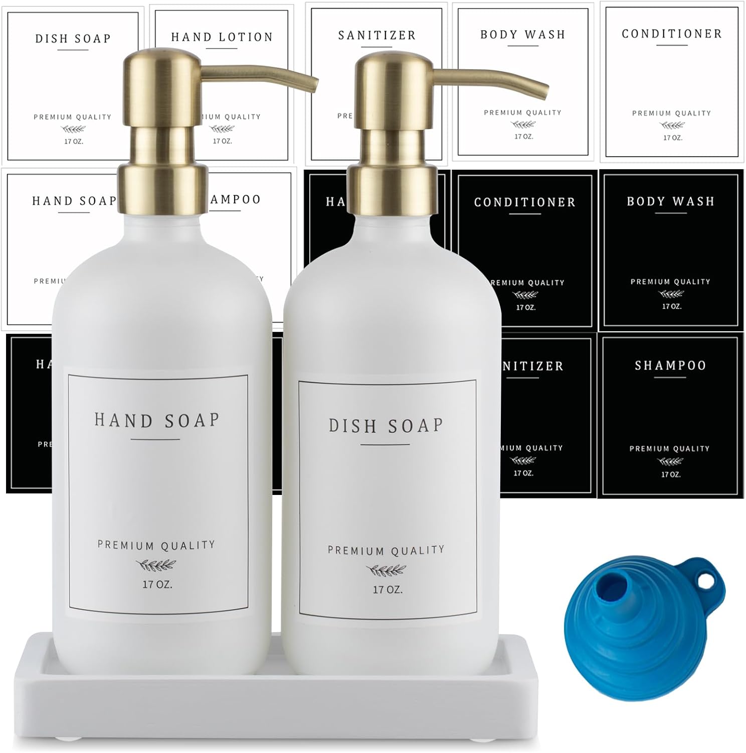 Amazon.com: Thick Glass Soap Dispenser - Kitchen Dish Hand Soap ...