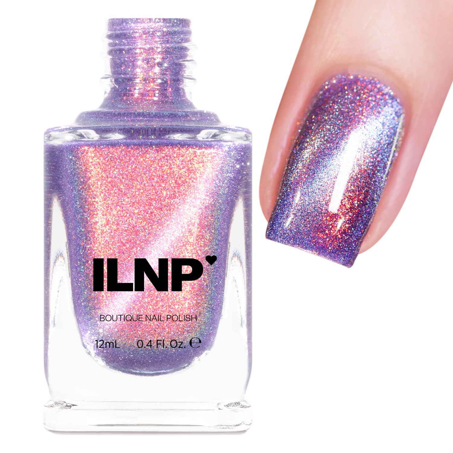 Amazon.com : ILNP Lightwave - Soft Violet Magnetic Shimmer Nail Polish ...