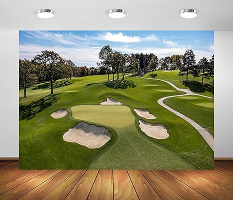 Amazon.com : BELECO 7x5ft Fabric Golf Course Backdrop for Photography ...