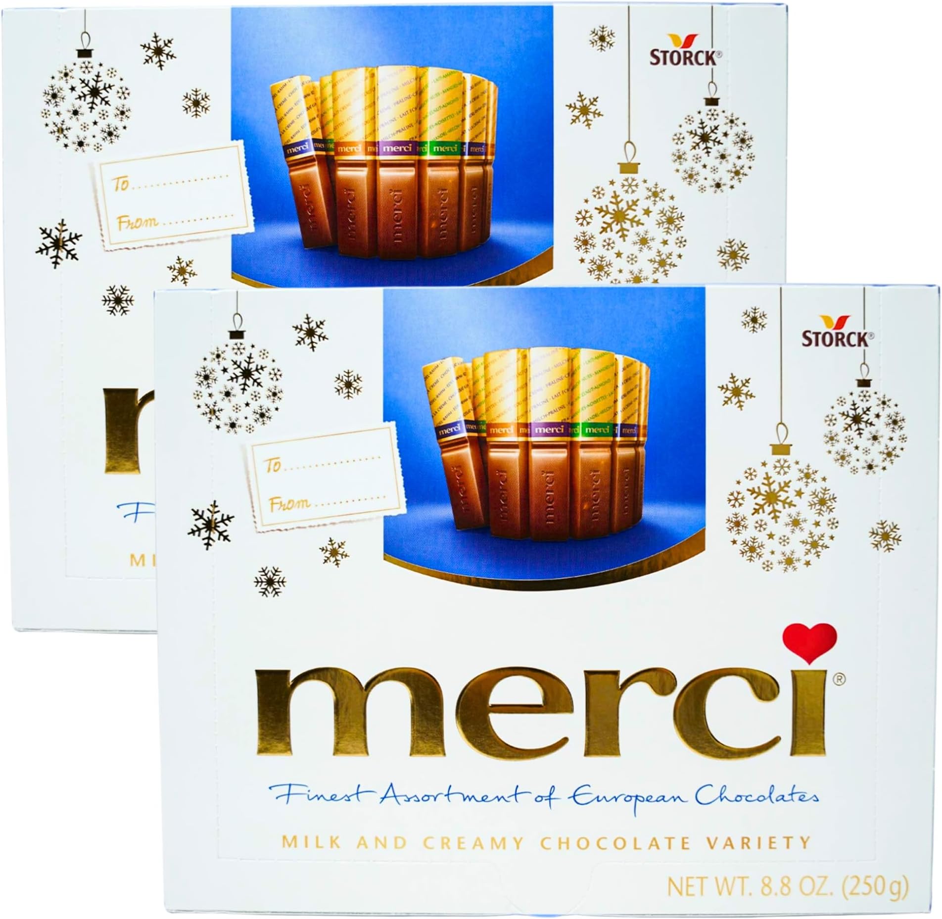 Amazon.com: Needzo Merci Assorted Chocolate Holiday Boxes with Milk and ...