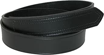 Boston Leather Men's Big & Tall Leather No Scratch Work Belt with Hook ...