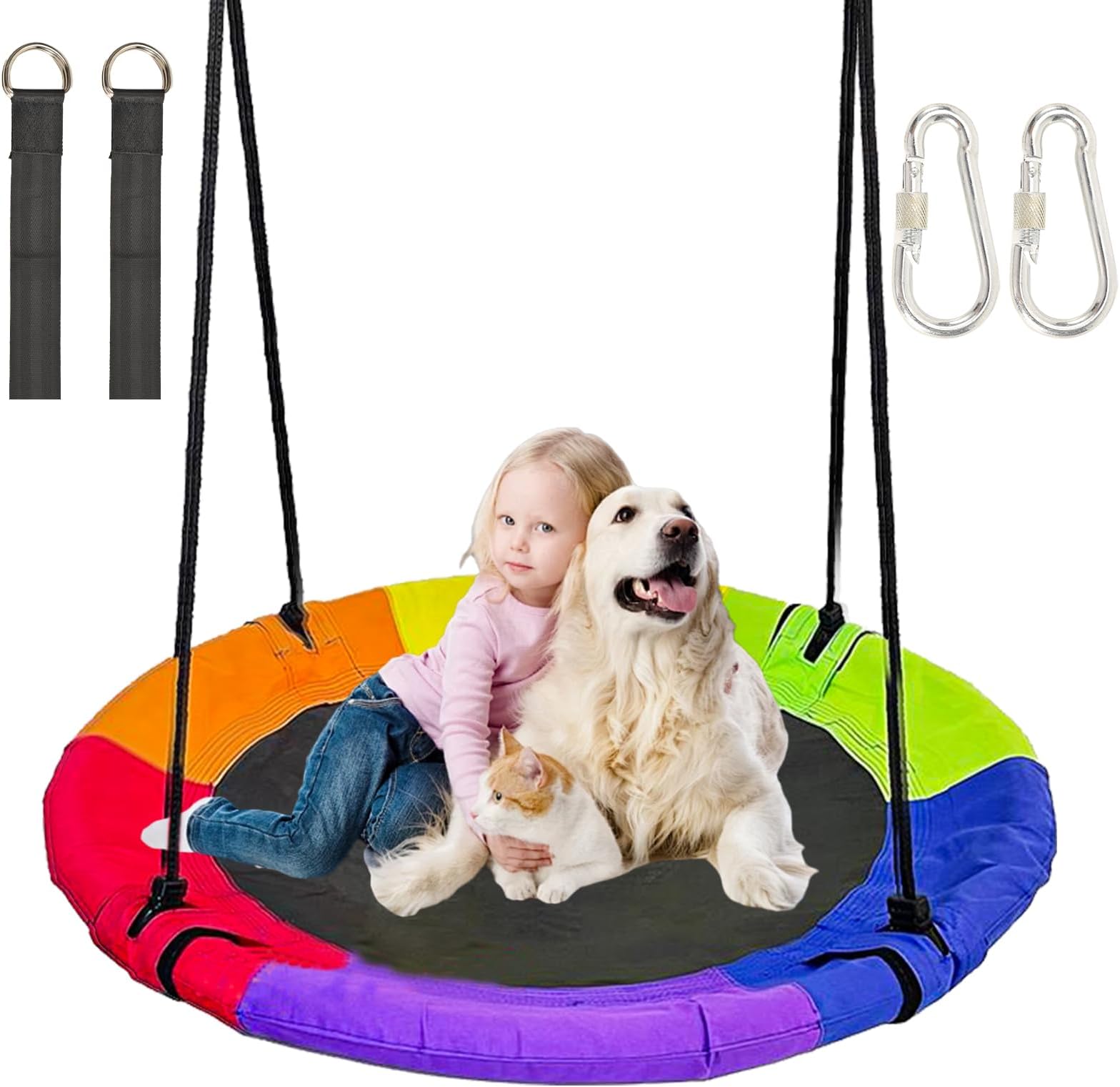 Amazon.com: LeffEase 40" Saucer Tree Swing Set 700lbs Weight Capacity ...
