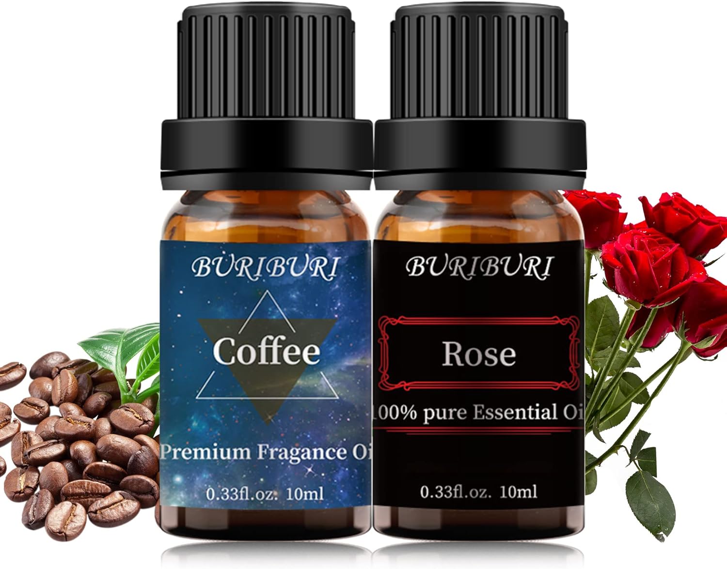 Amazon.com: BURIBURI Pure Rose Essential Oil Bundle with Coffee ...