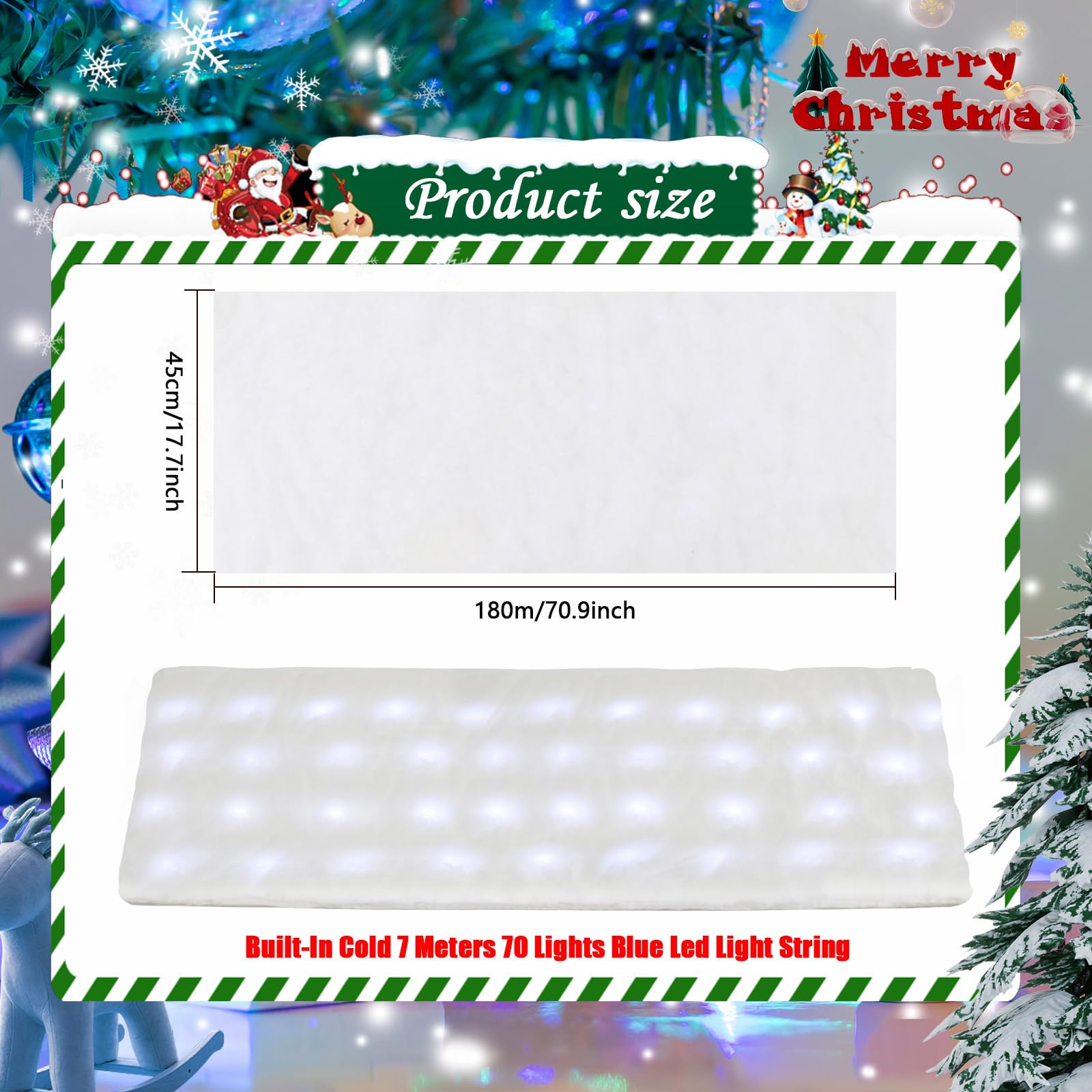 Snapklik.com : HOMSHIAM Led Christmas Snow Blanket Roll-LED Lights ...