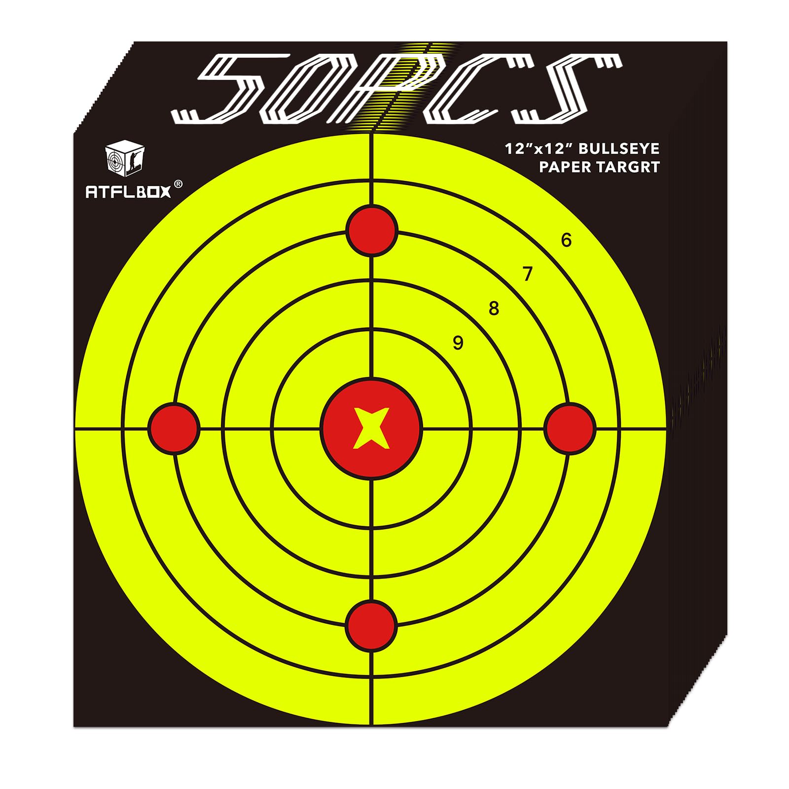 Snapklik.com : Atflbox Bullseye Paper Shooting Target For The Range ...