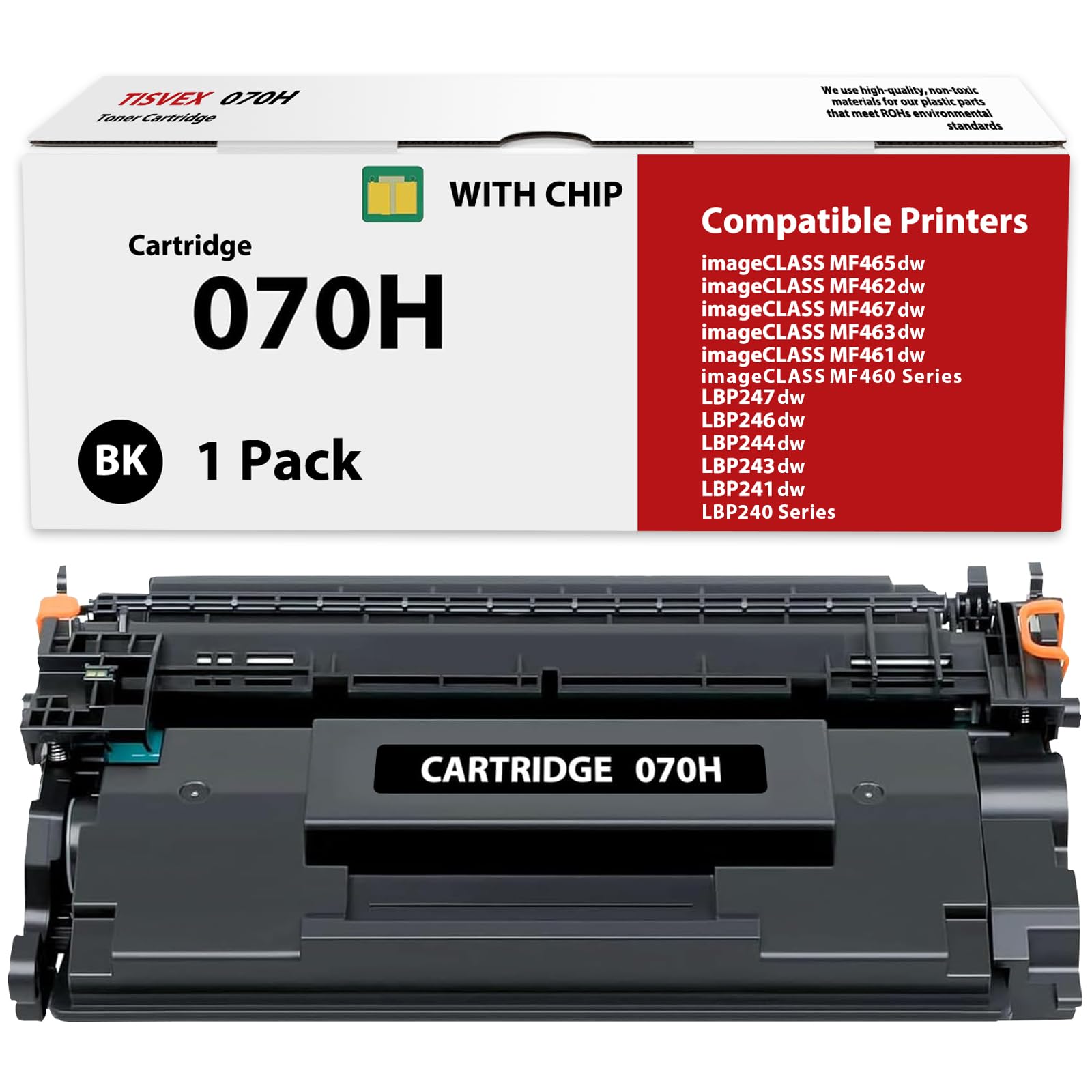 Amazon.com: TISVEX 070H Toner Cartridge Compatible for Canon 070H Toner ...