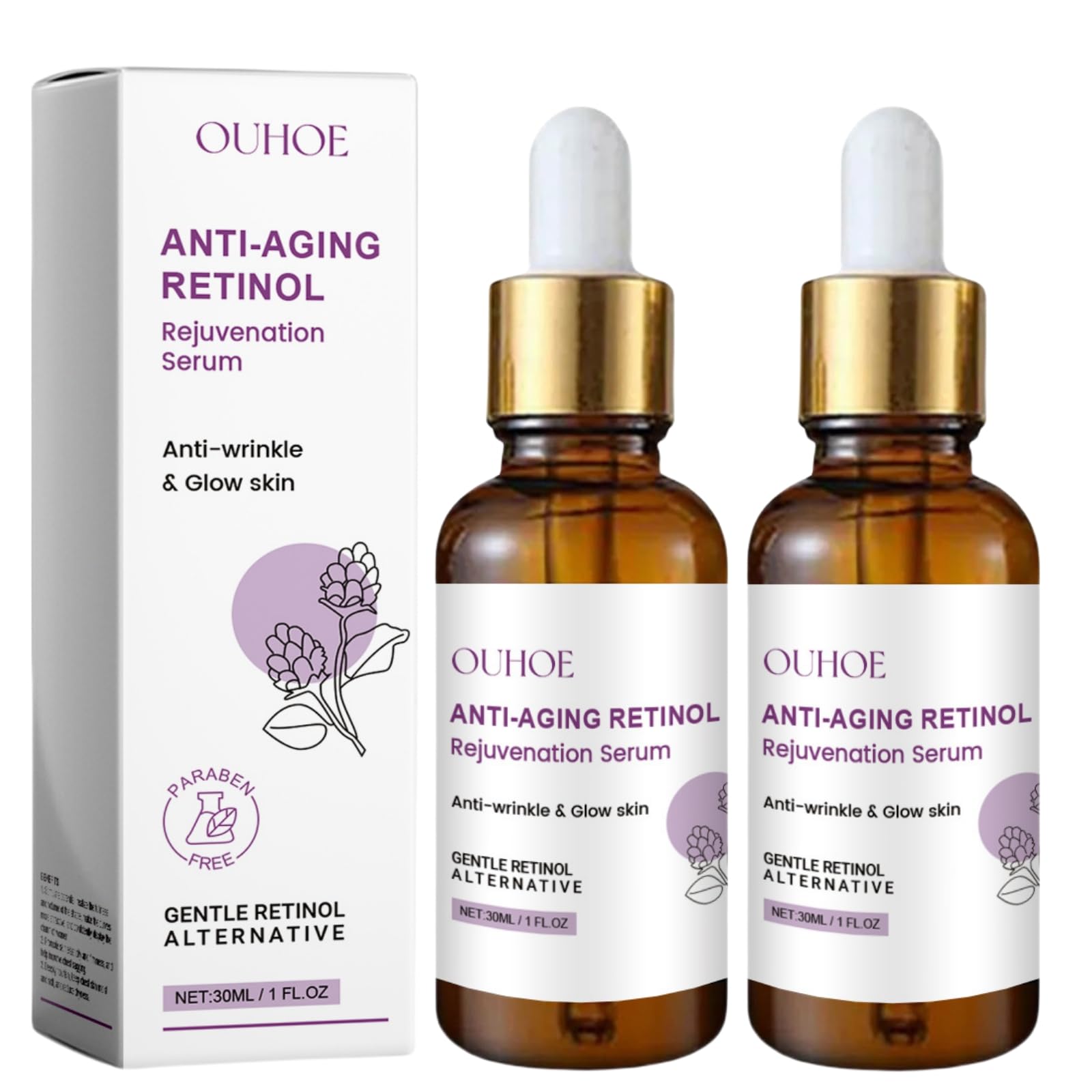 Amazon.com: OUHOE Collagen Retinol Rejuvenation Serum - Bakuchiol ...