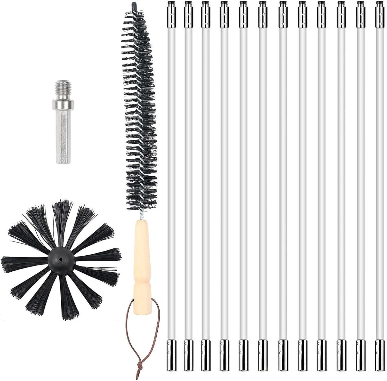 Amazon.com: 15pcs Chimney Brush Cleaning Brush Kit, ZDHQLHJ Multi-Scene ...