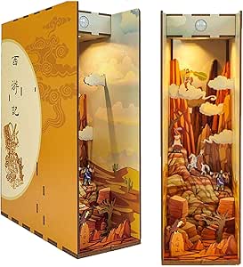 Amazon.com: Tonecheer 3D DIY Wooden Bookend, Creative Booknook, 3D ...