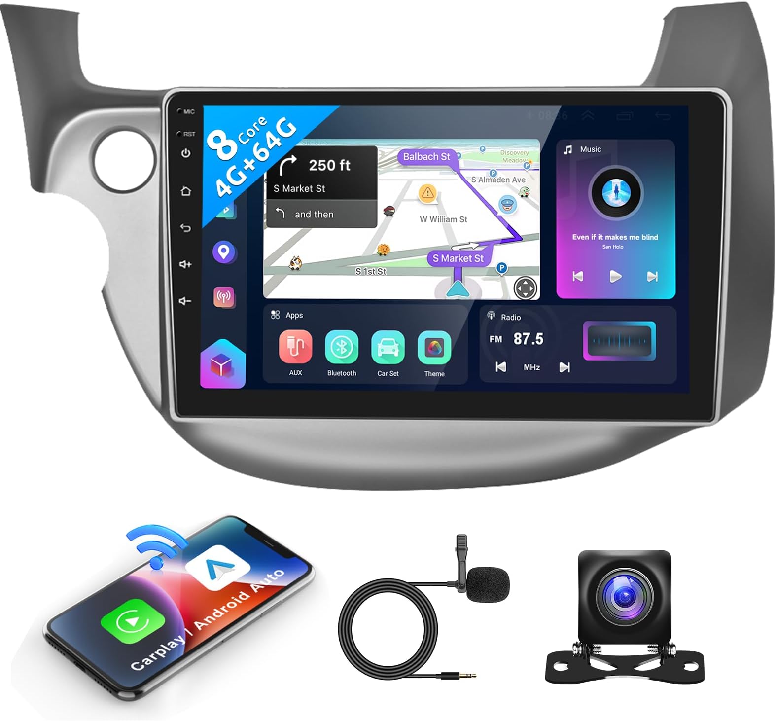 Amazon.com: Camecho Android 13 Car Stereo for Honda Odyssey 2005-2010 ...