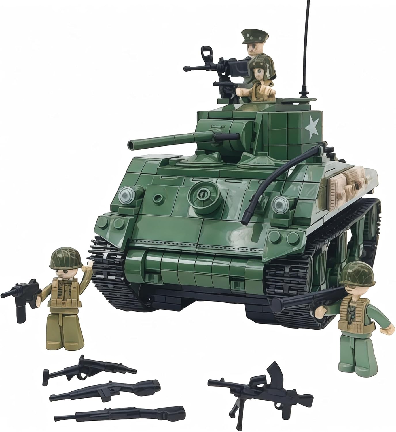 Amazon.com: General Jim's 726-Piece M4A1 Sherman Tank Building Block ...