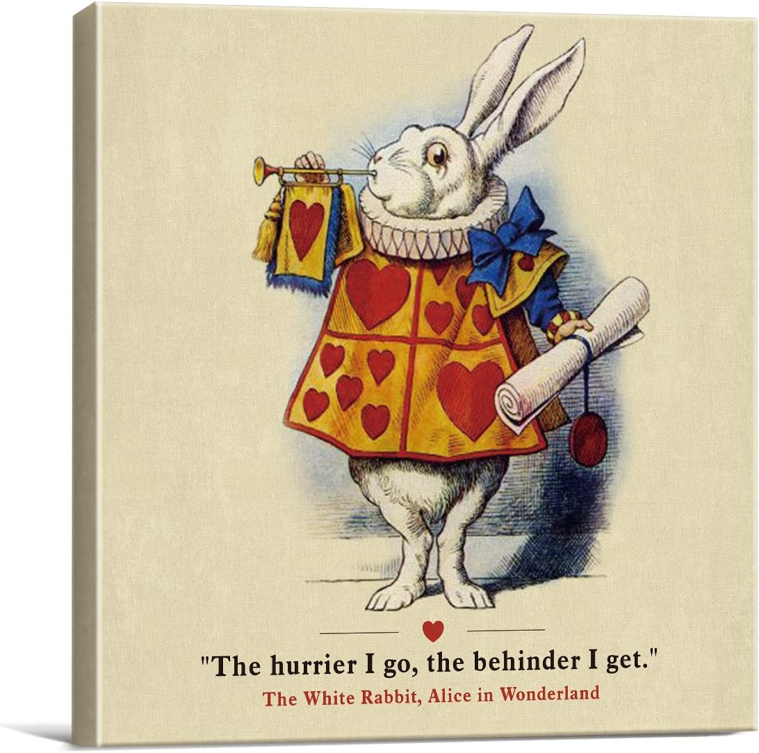 Amazon.com: Inspirational Alice in Wonderland Wall Art Decor White ...