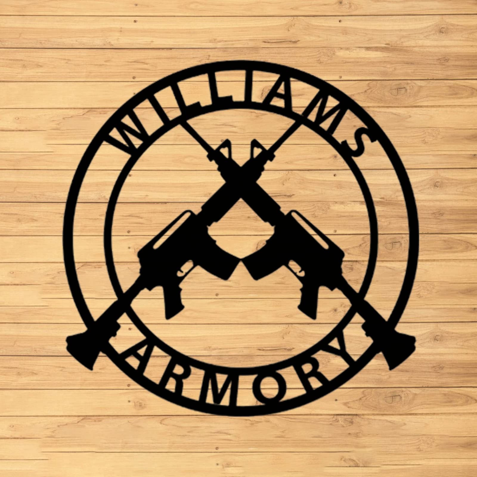 Amazon.com: Custom Gun Metal Wall Sign - Personalized Gun Metal Wall ...