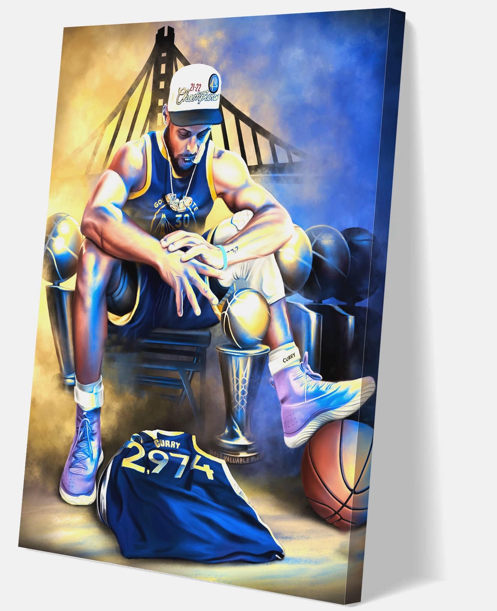 Amazon.com: Stephen Curry Poster Basketball Poster Breaking Three Point ...