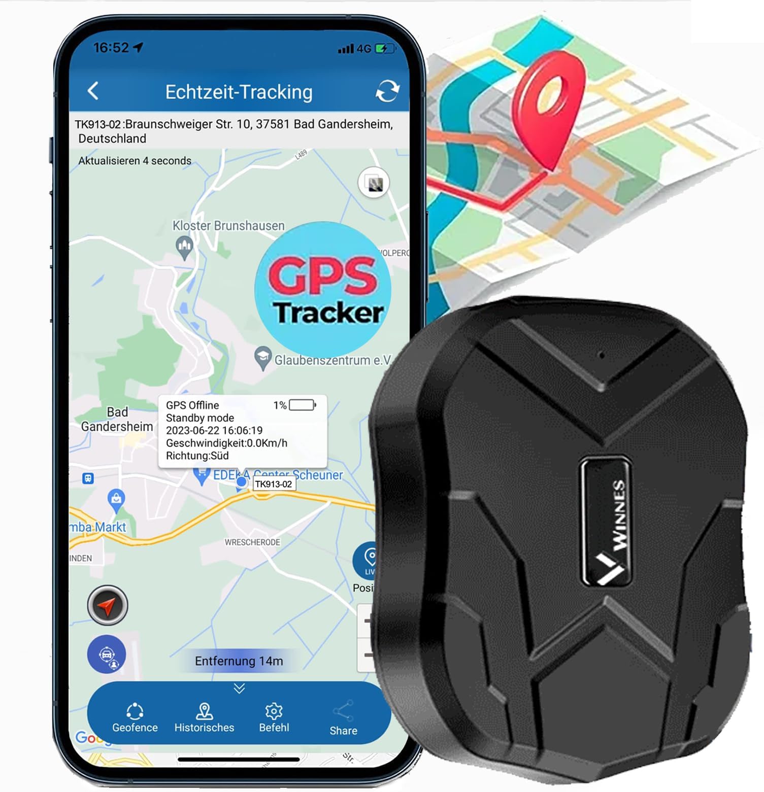 Mini Tracker GPS Tracker Ohne ABO Echtzeit GPS Tracker Kinder Auto LKW ...
