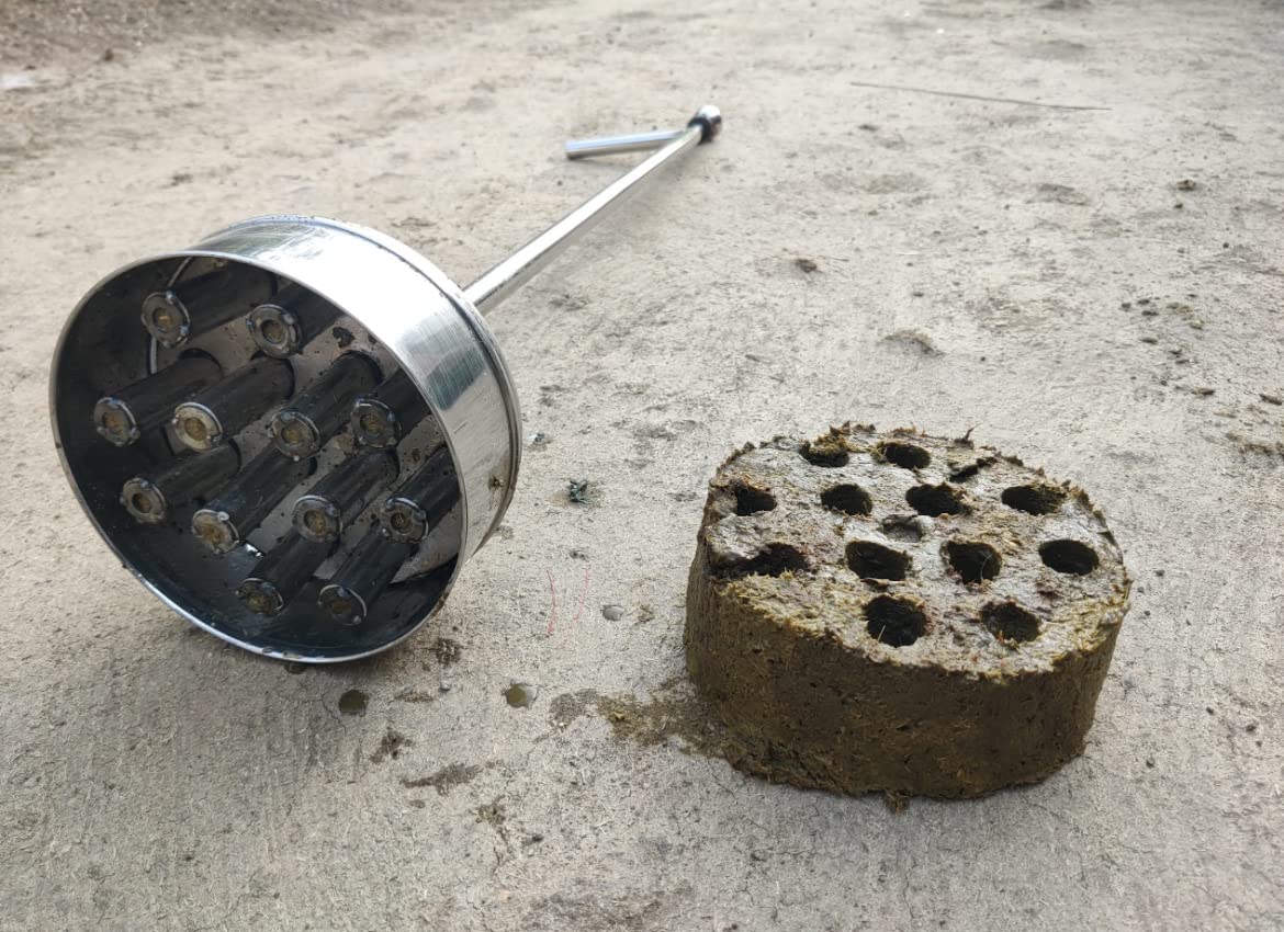 Baliraja Agrotech Cow Dung Cake Maker - Silver Stainless Steel ...