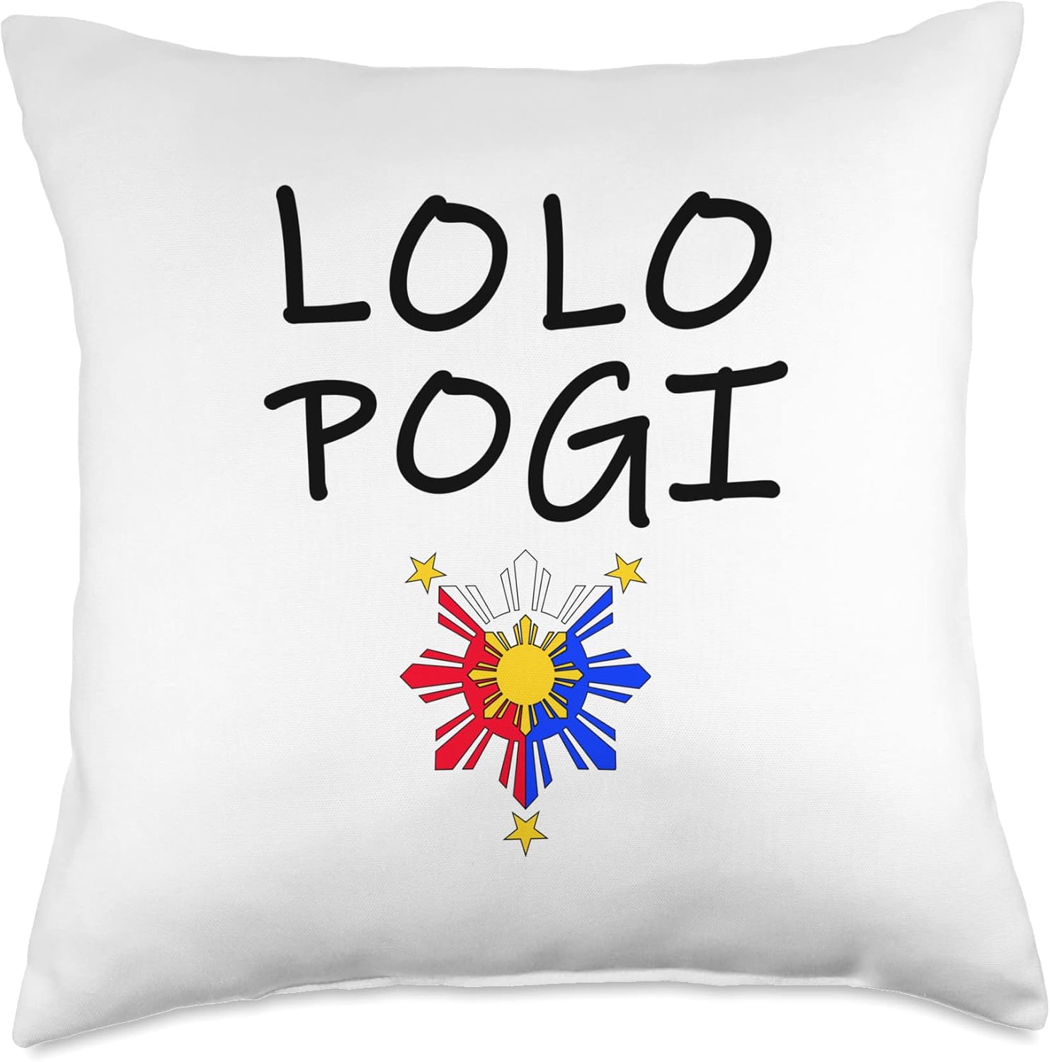 Amazon.com: Pinoy Filipino Philippine Lolo Pogi - Black Letters Throw ...