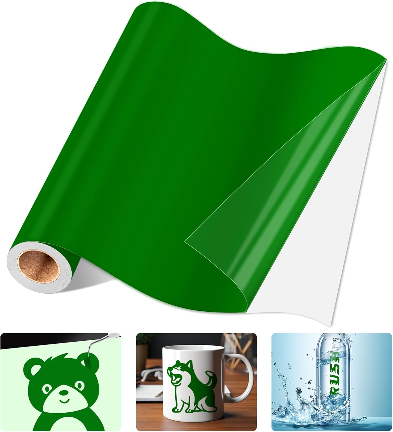 Amazon.com: JAVIGA Green Permanent Vinyl Compatible with Cricut, 12" x ...