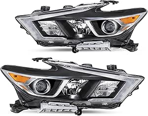 Amazon.com: JSBOYAT Halogen OE Style Headlight Assembly Compatible with 2016-2018 Nissan Maxima ...