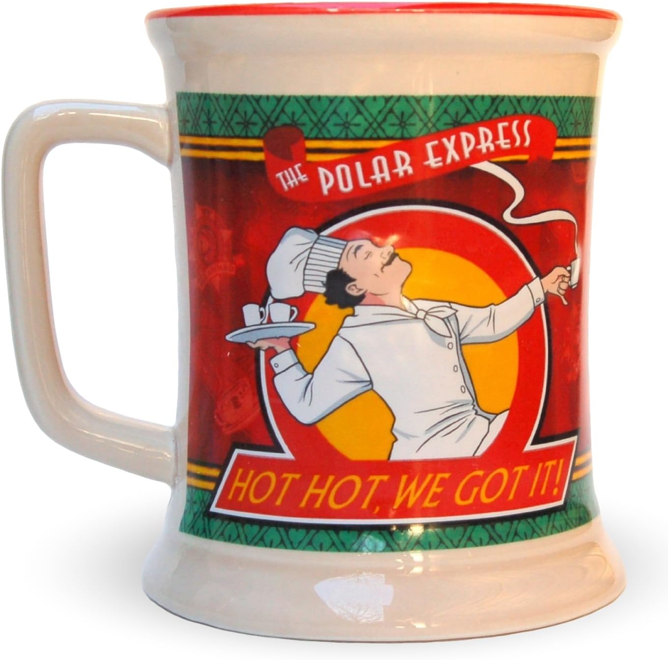 Amazon.com: Polar Express Coffee Hot Chocolate Cup Mug Green Red 3d ...