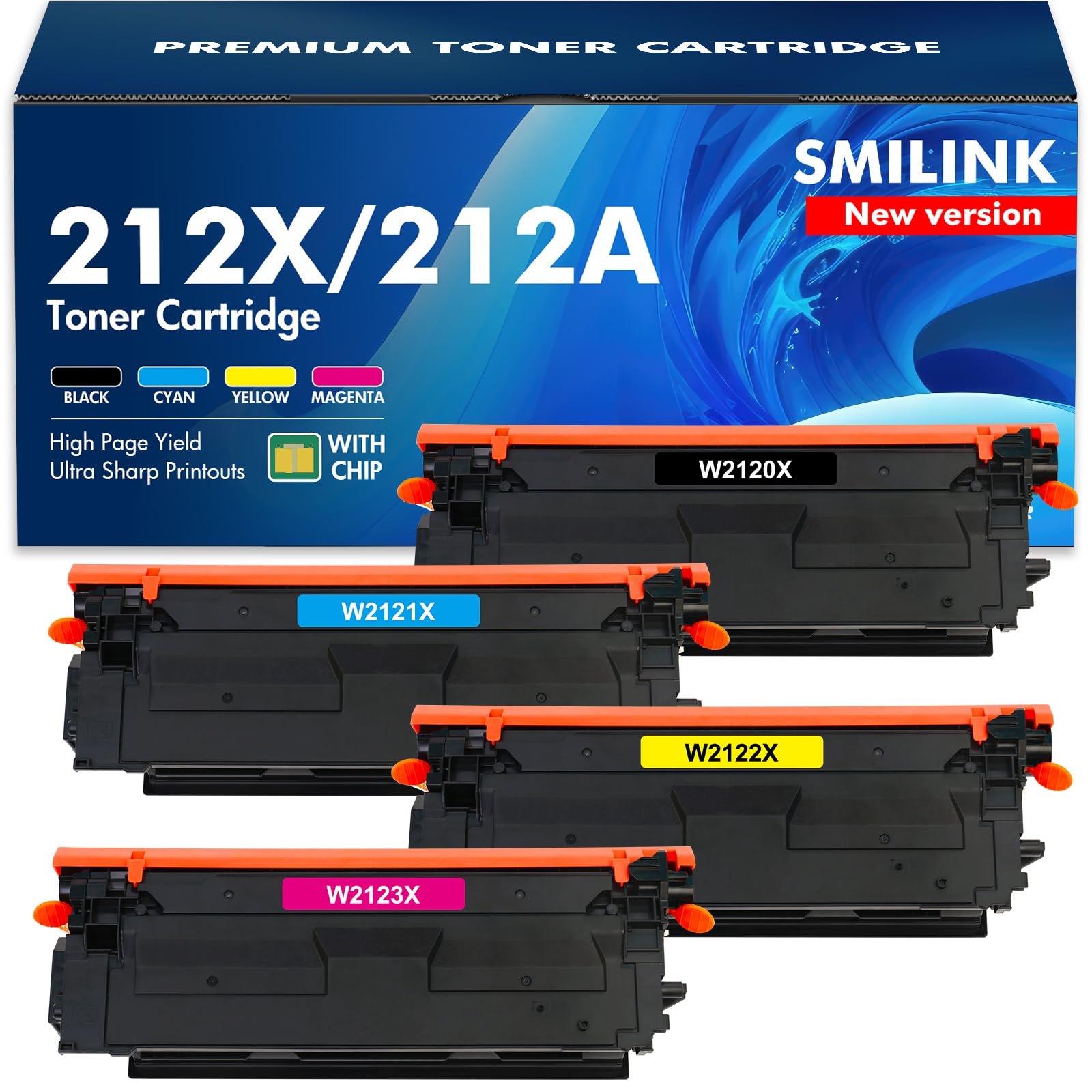 Amazon.com: 212X Toner Cartridges 4 Pack: (with Chip) Compatible for HP ...