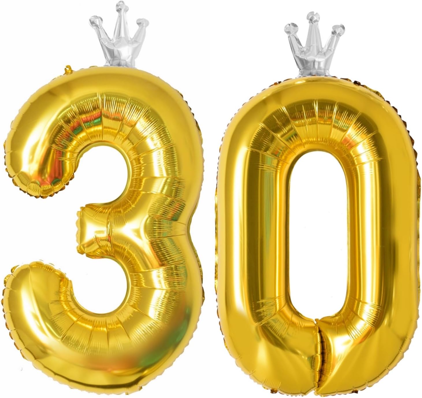 Amazon.com: 40-Inch Gold Number 30 Balloons for Birthdays, 30th ...