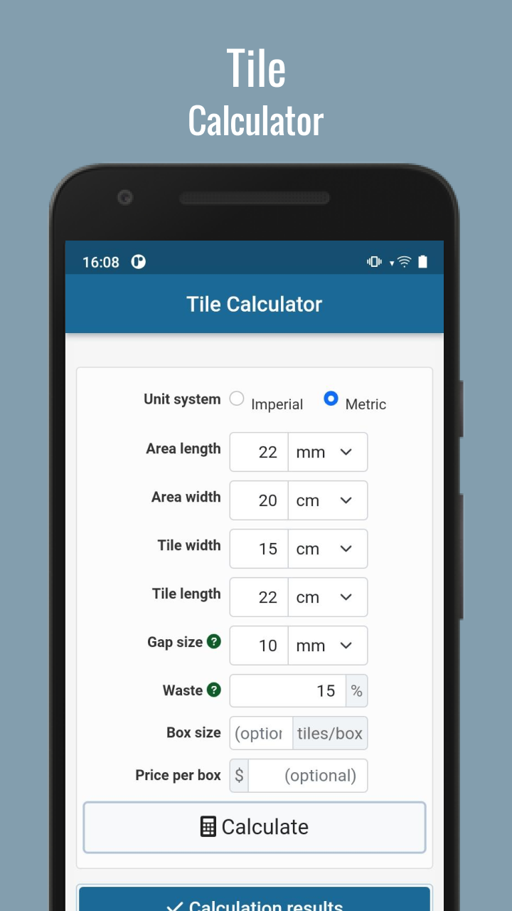 Tile Calculator - App on Amazon Appstore