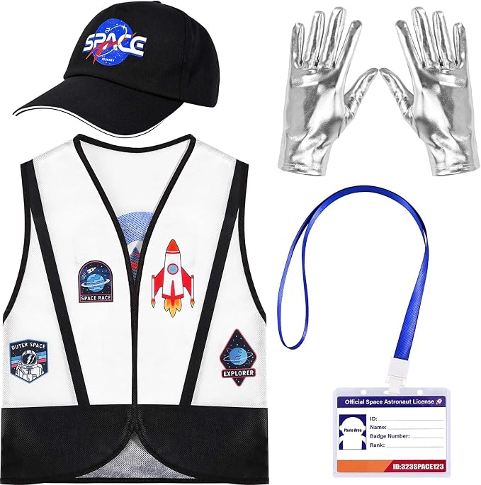 Amazon.com: JcHrmers 4Pcs Astronaut Vest Costume Outer Space Vest Space ...
