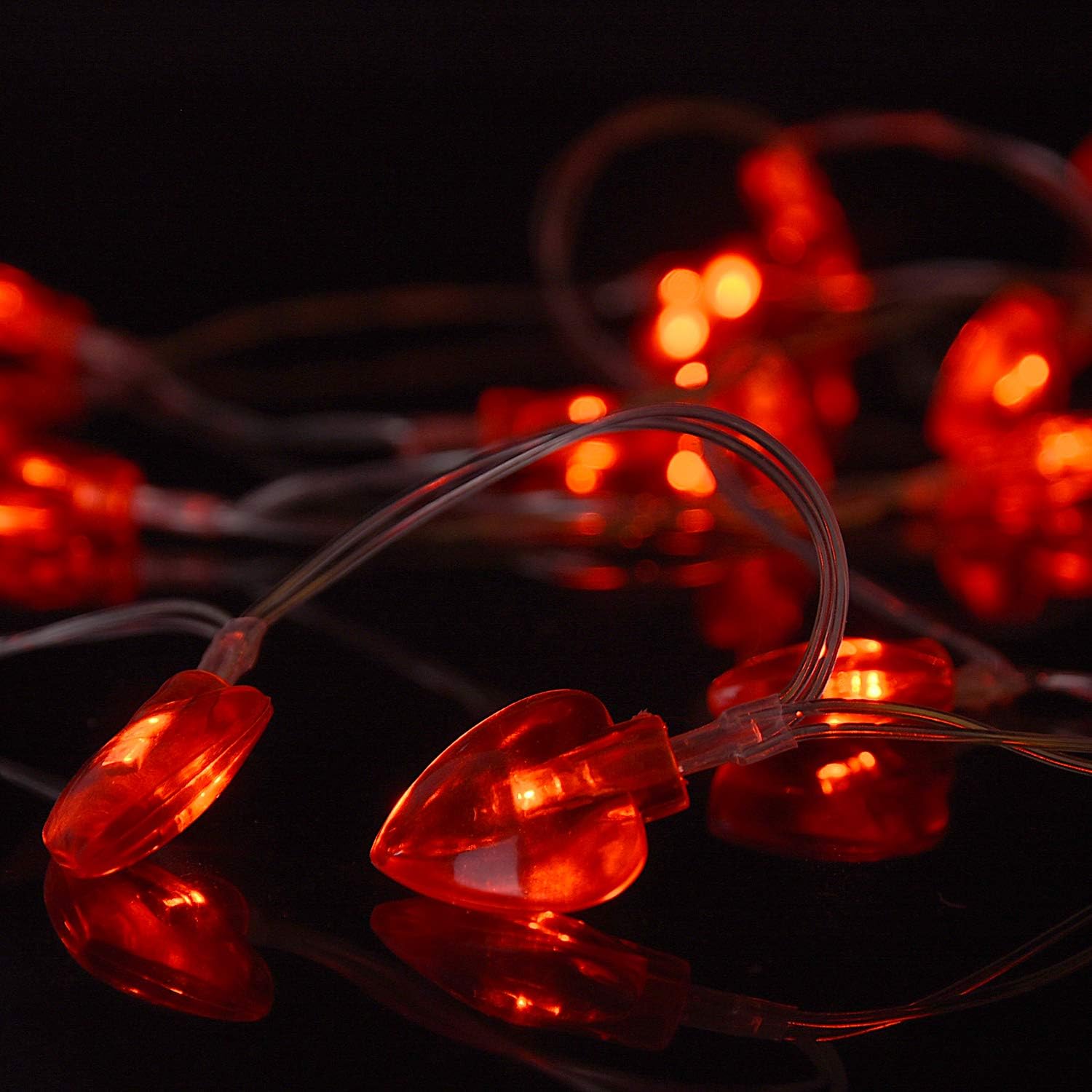 Amazon.com: AOSTAR Valentine Lights Heart Shaped String Lights for ...