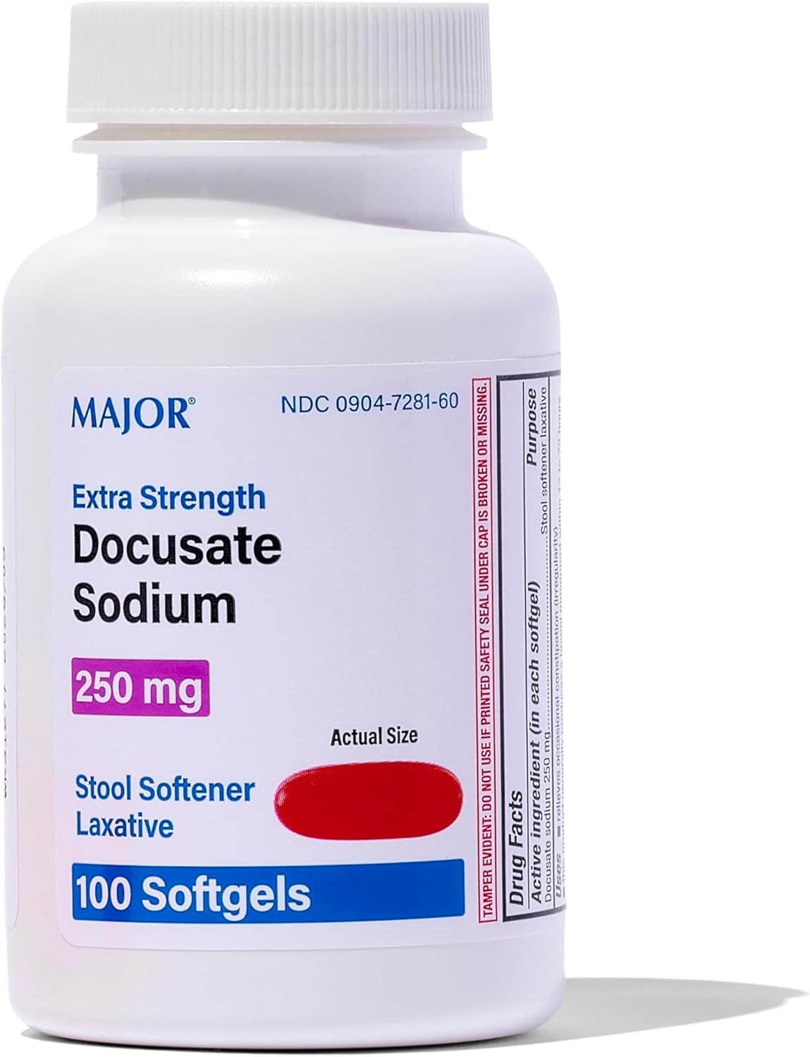 Amazon.com: Major Docusate Sodium 250 mg - Extra Strength Stool ...