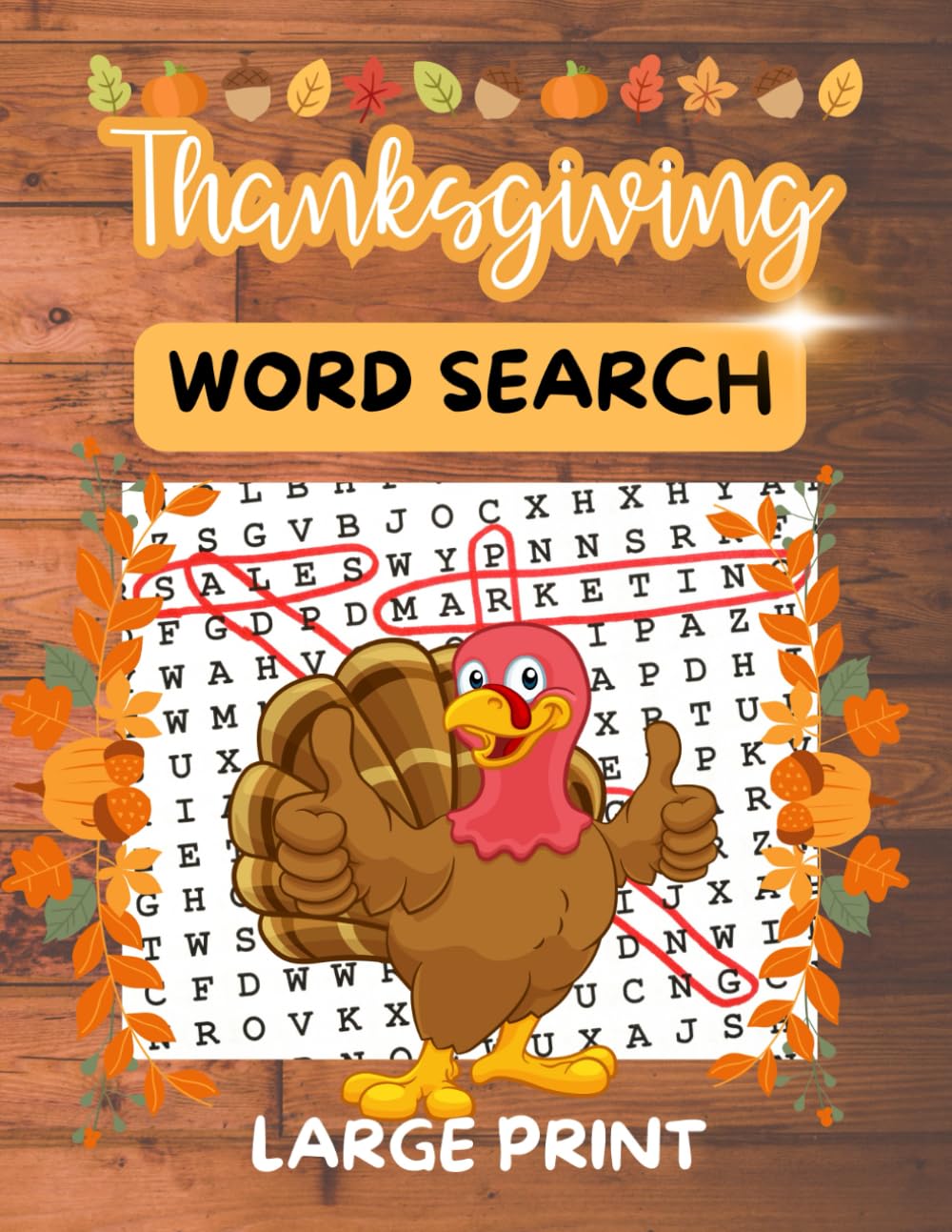 Thanksgiving Word Search: Thanksgiving Word Search Large Print Puzzle ...