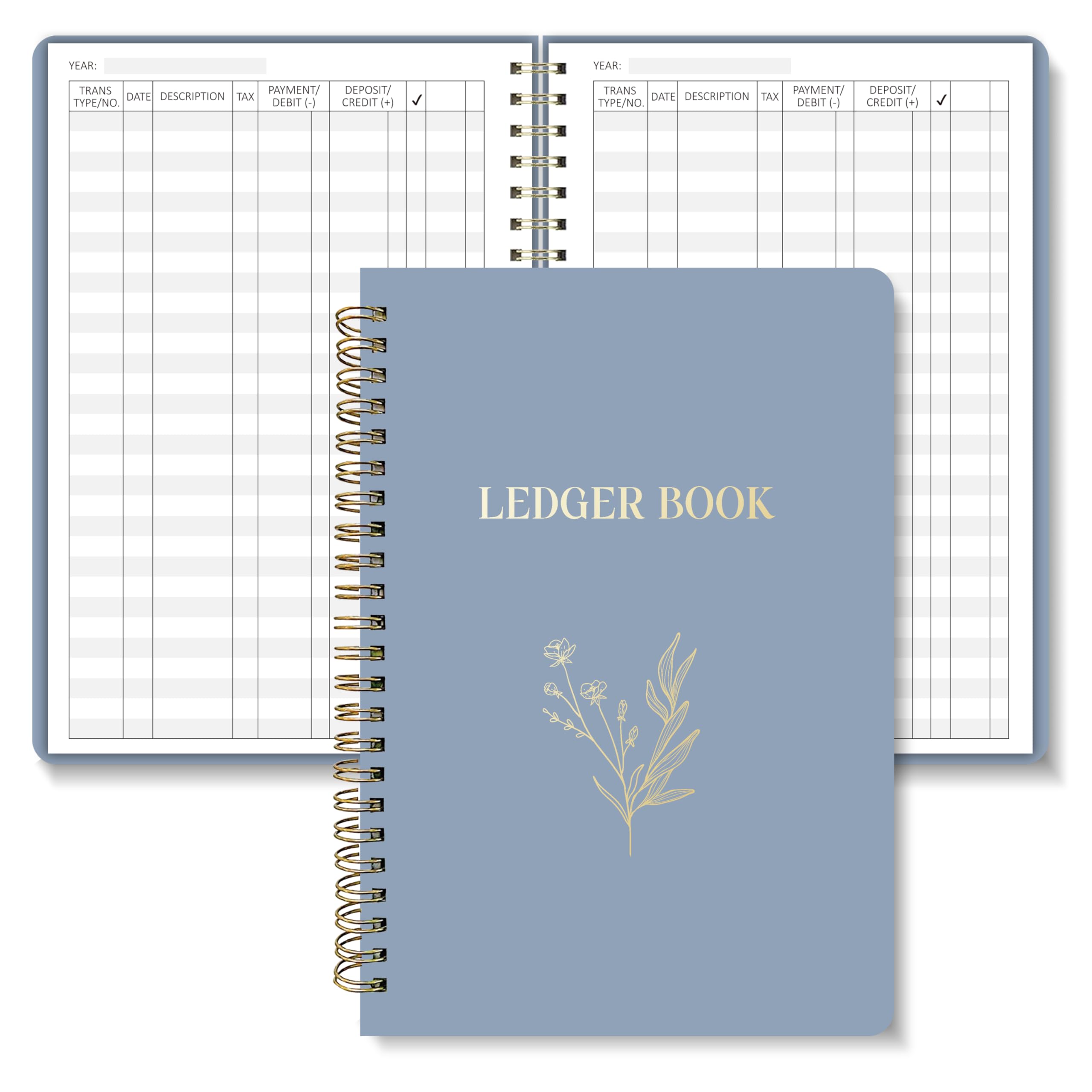 BIROYAL A5 Accounting Ledger Book - 120 Pages Spiral Finance Book for ...
