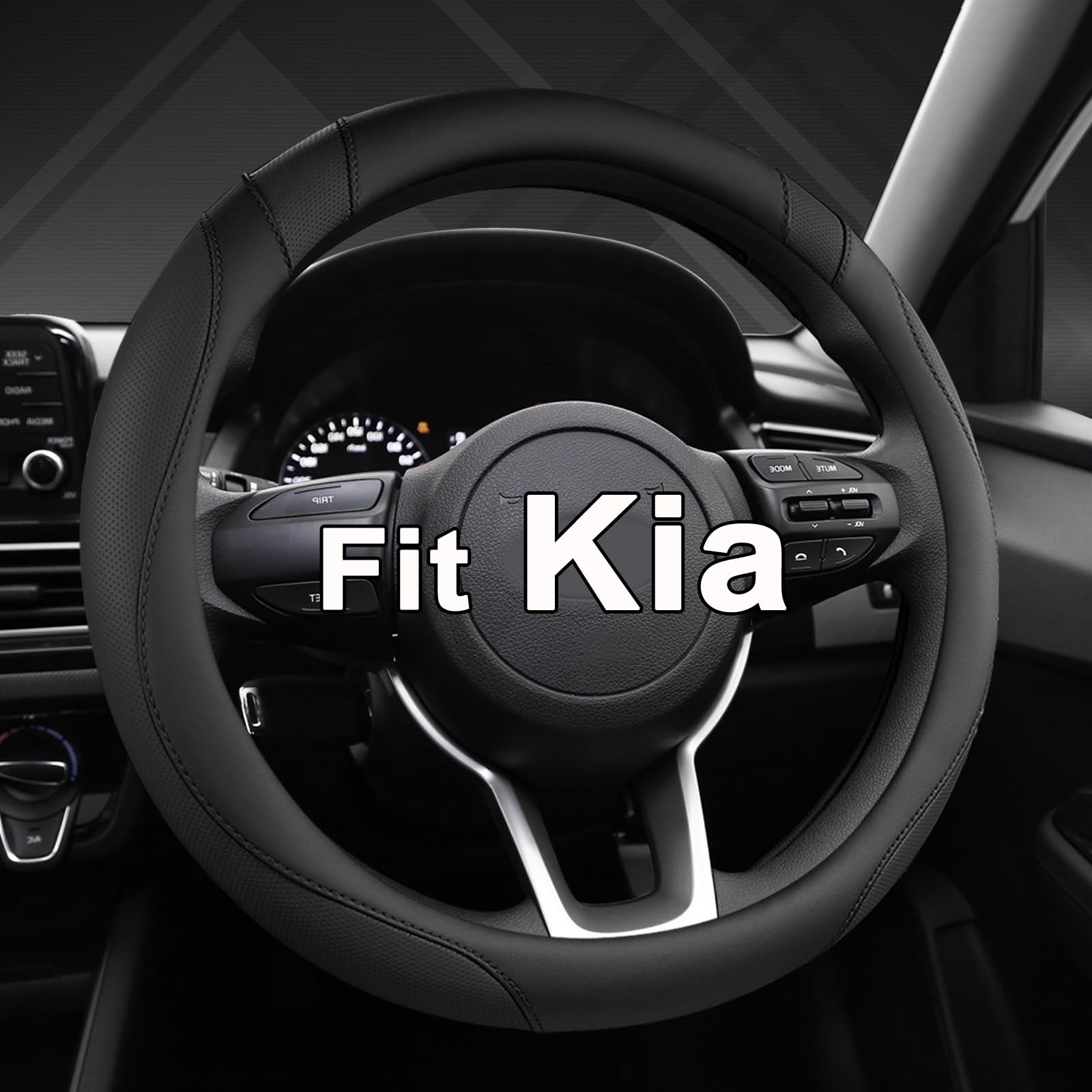 Amazon.com: West Llama Customized Auto Car Steering Wheel Cover for Kia ...
