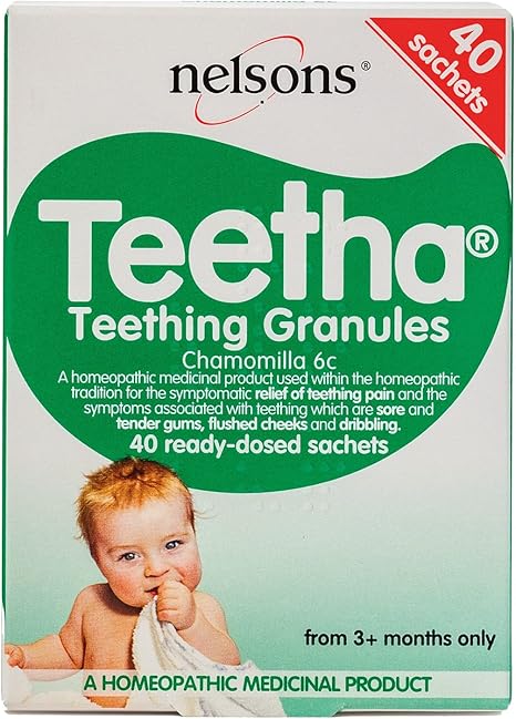 Teetha Baby Teething Granules (40 Sachets) 3+ Months, Homeopathic ...