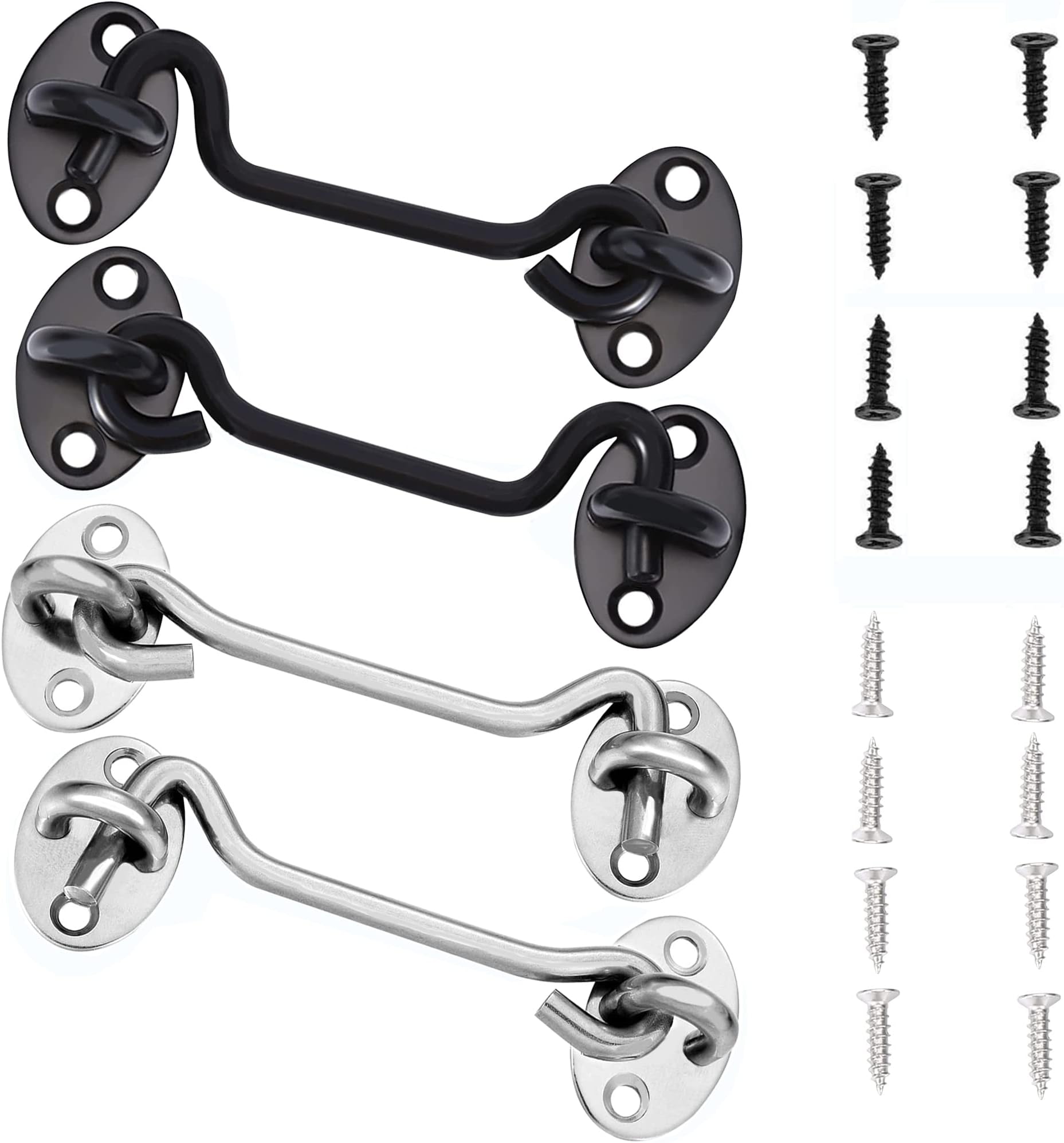 Amazon.com: VENGABY 4 Pack Barn Door Latch Door Lock Hardware, Sliding ...