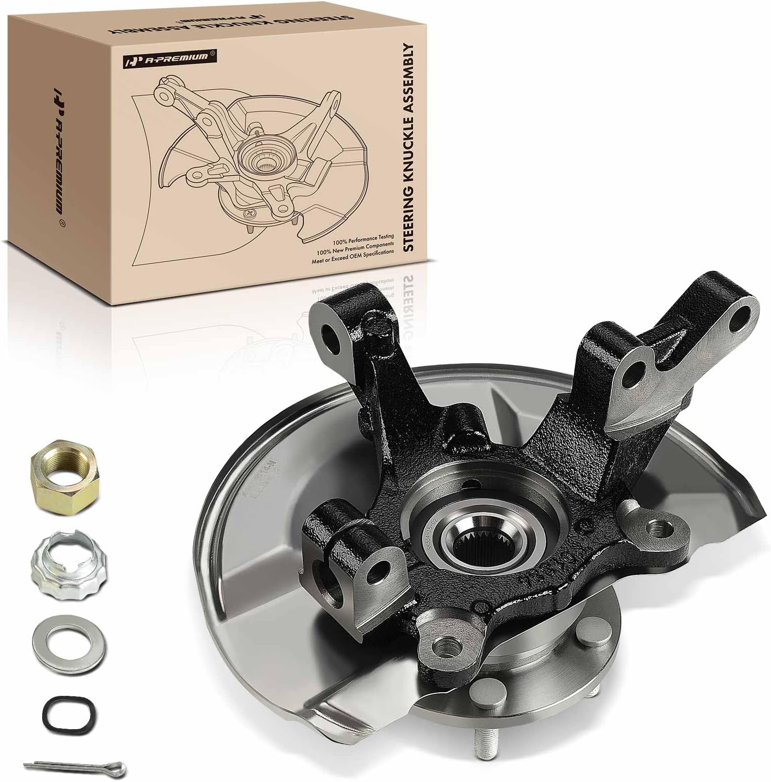 Amazon.com: A-Premium 2 x Front Steering Knuckle & Wheel Bearing Hub ...